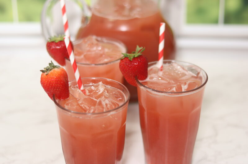 The Best Strawberry Sweet Tea - She Adds Flavor